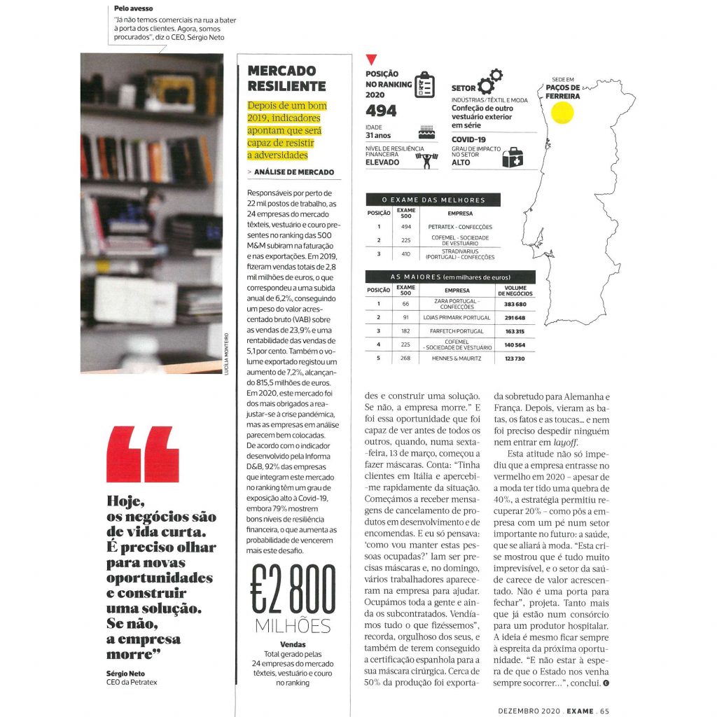 500 Biggest & Best Portuguese Companies – Petratex